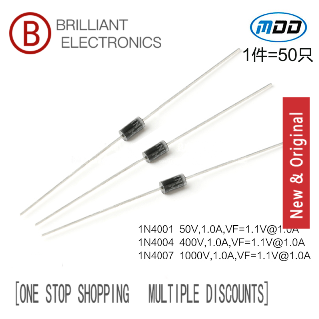 (10pcs)1N4001/1N4004/1N4007 DO-41 DIP Universal Diode Rectifier | eBay